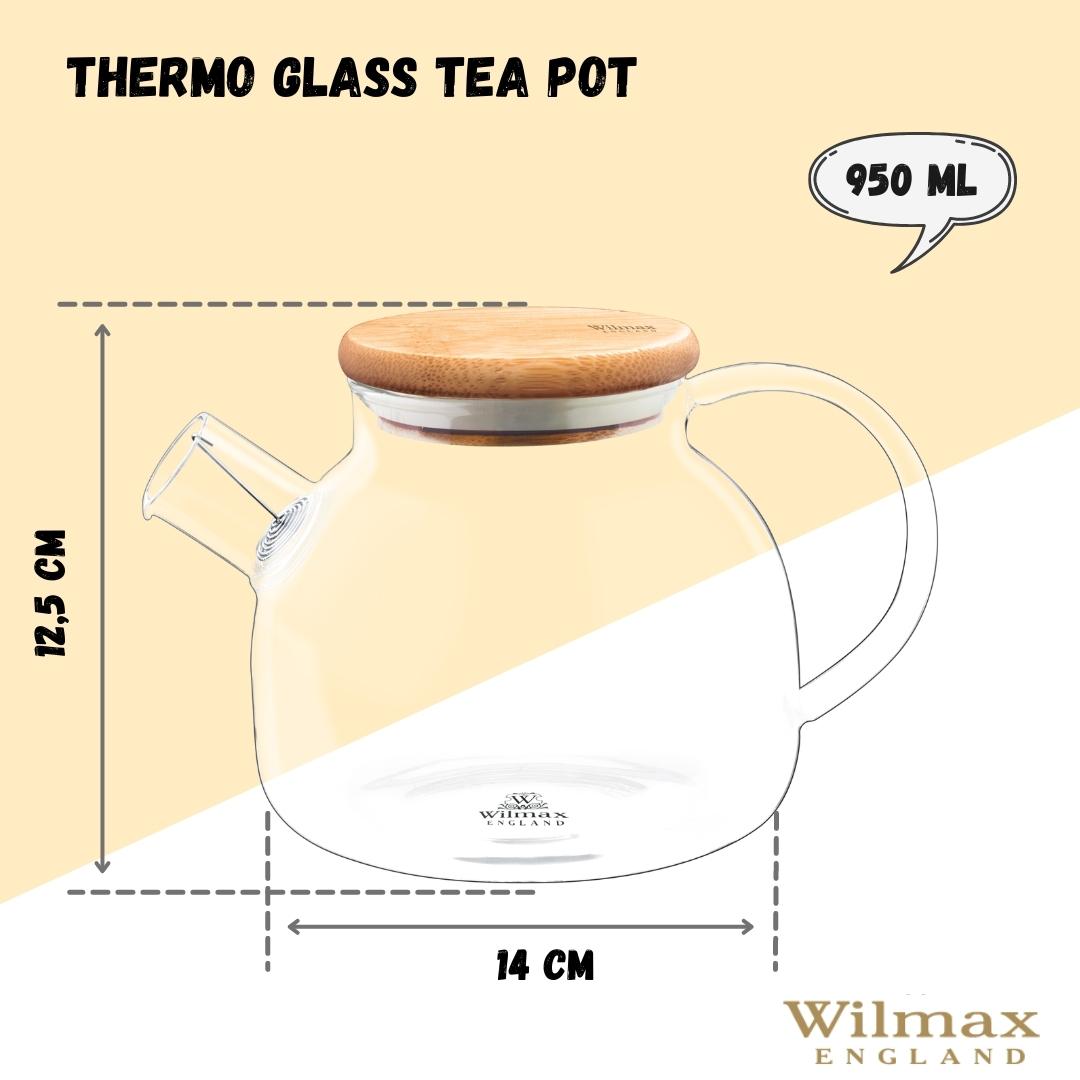Thermo Glass Teapot 32 Fl Oz | High temperature and shock resistant ...